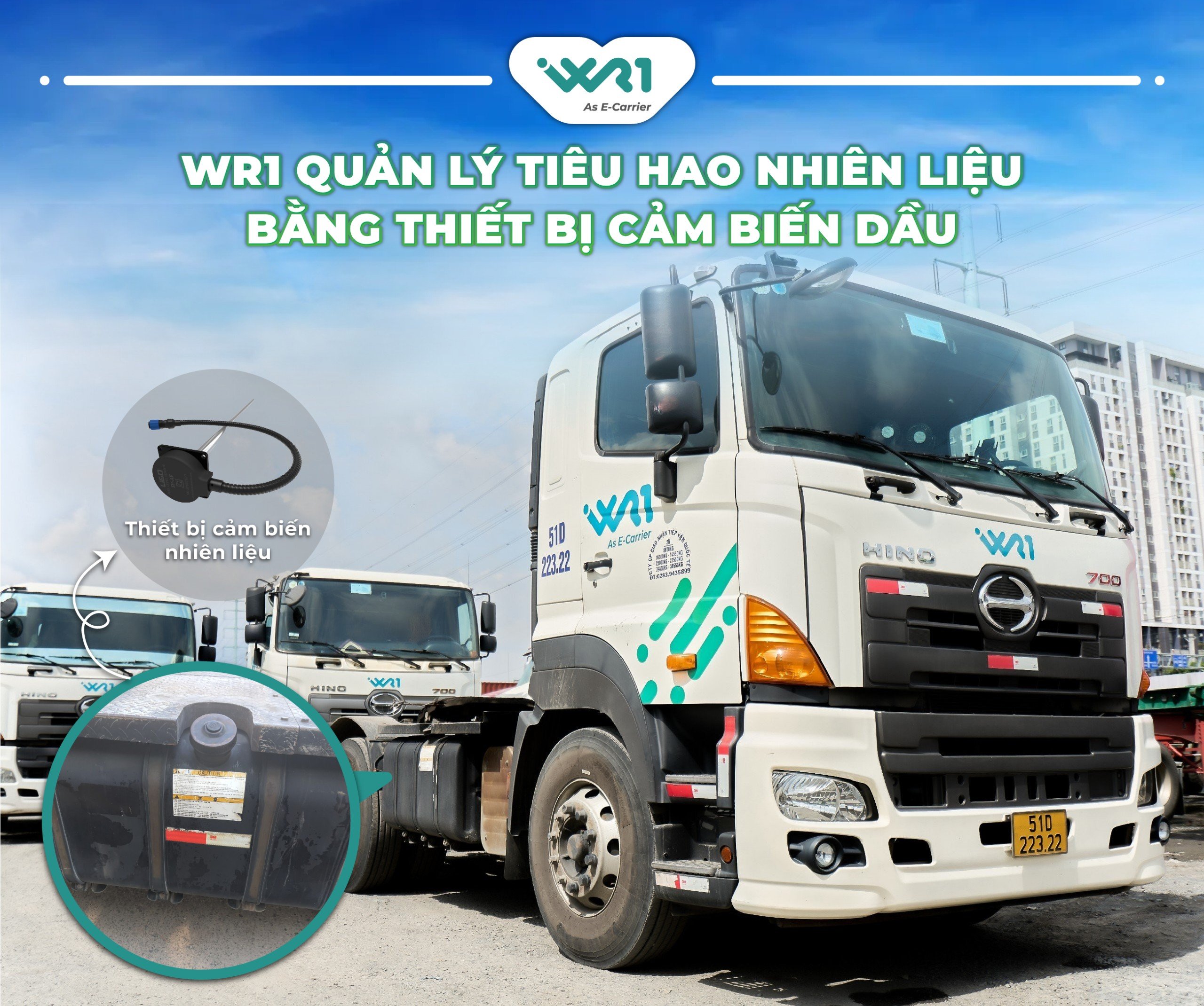 WR1 quản lý tiêu hao nhiên liệu bằng thiết bị cảm biến dầu - WR1 ...